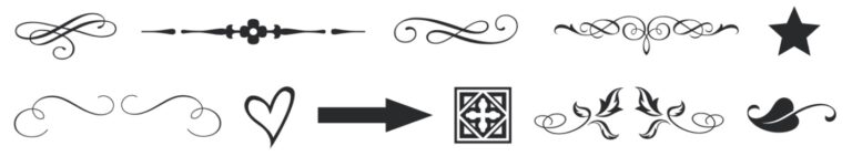 Decorative Ends & Accents | Words Anywhere